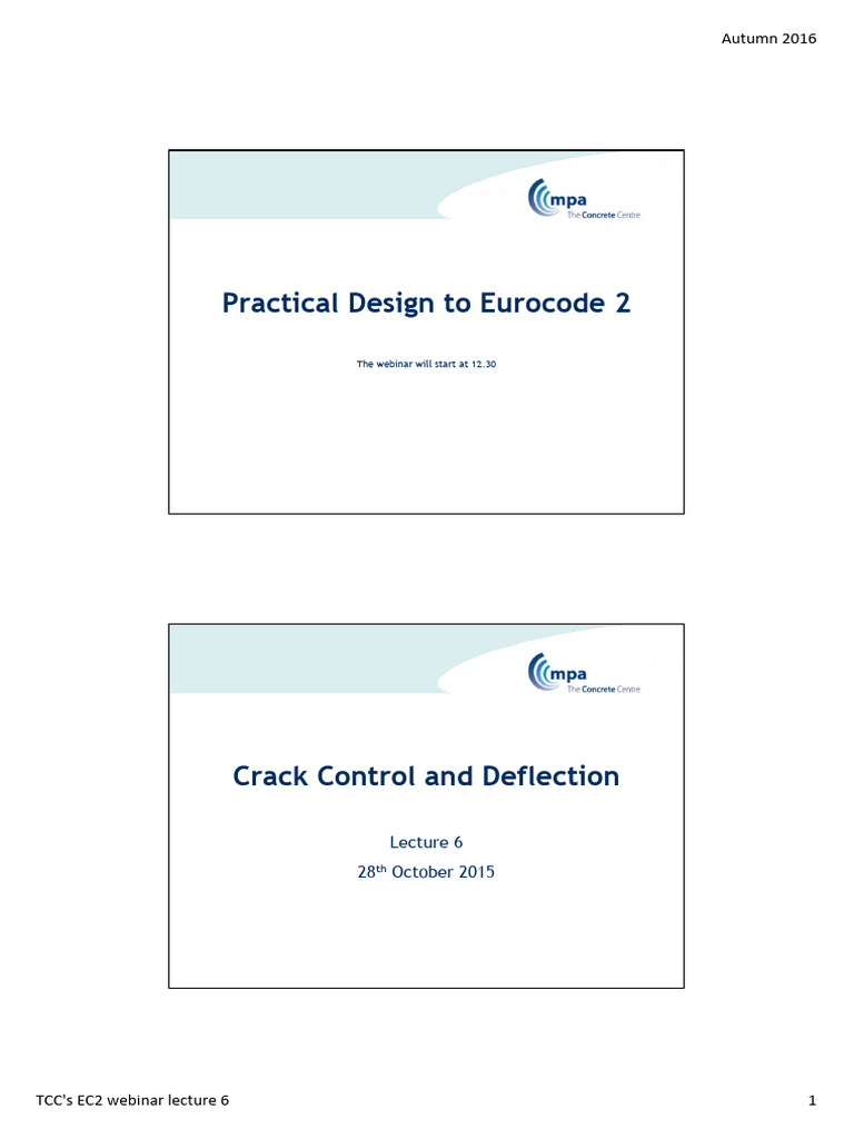 Lecture 6 Deflection and Crack Control CG 26 Oct 16 | Download Free PDF ...