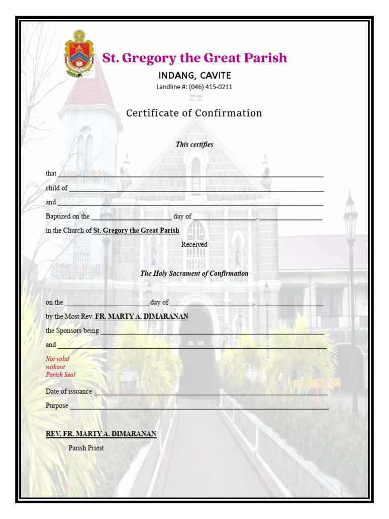 Confirmation and Baptism Certificates | PDF | Confirmation | Baptism