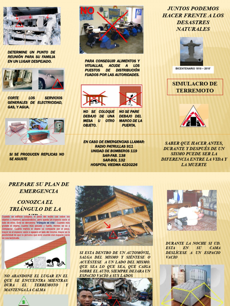 Triptico 3 Sismos | PDF | Temblores | Desastres