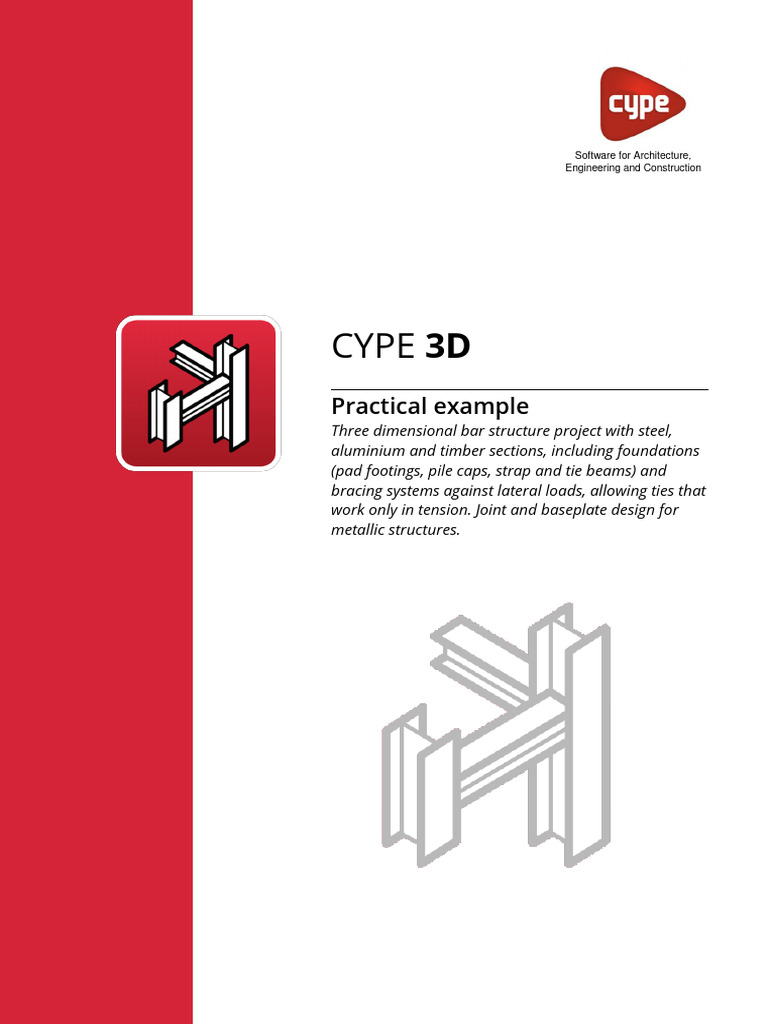 CYPE 3D-Practical Example | PDF | Buckling | Beam (Structure)