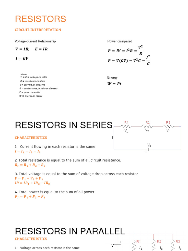 Resistors in Series and Parallel | PDF