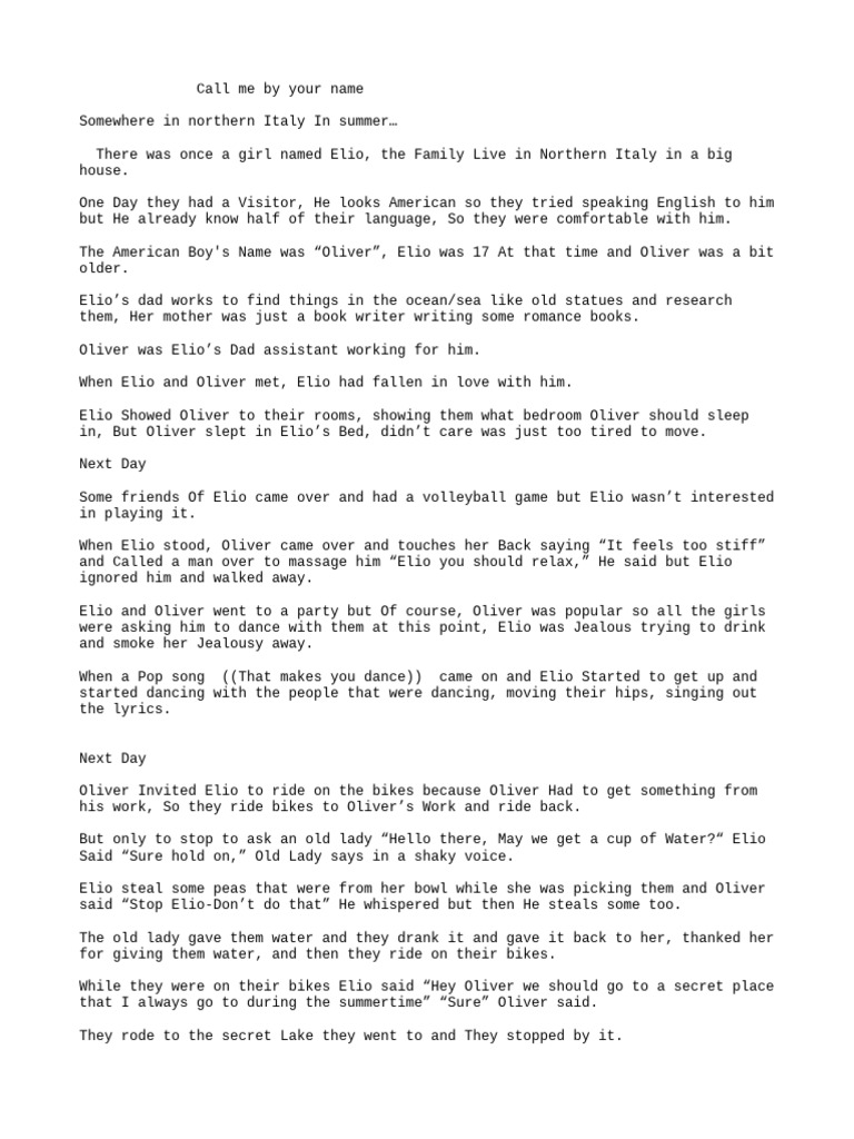 Call Me by Your Name | PDF