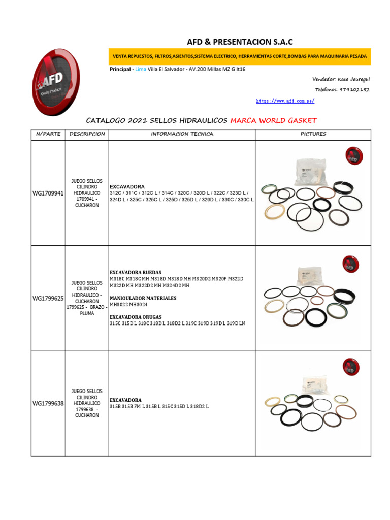 Catalogo de sellos hidraulicos | PDF