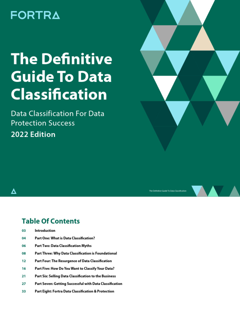 The Definitive Guide To Data Classification Fortra Pdf Security Computer Security