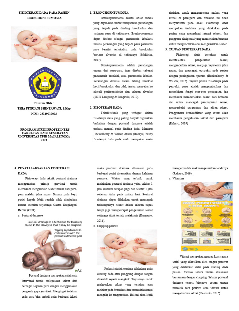 Fisioterapi Dada untuk Bronkopneumonia | PDF
