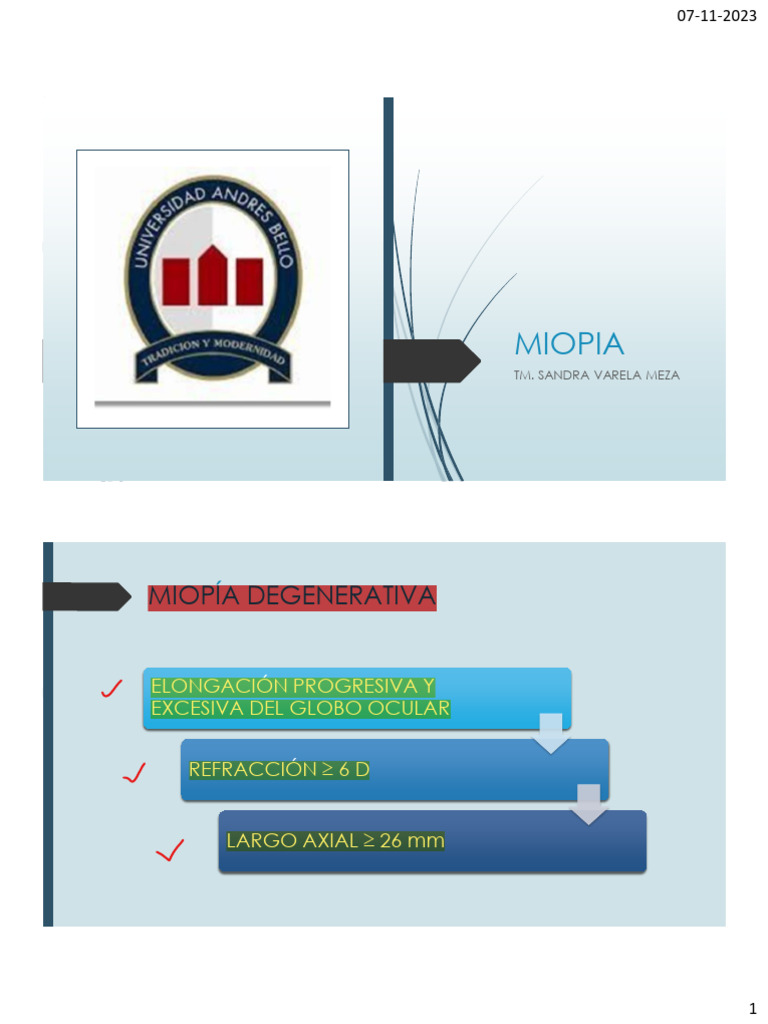 Class Miopia | PDF | Sistema visual | Óptica