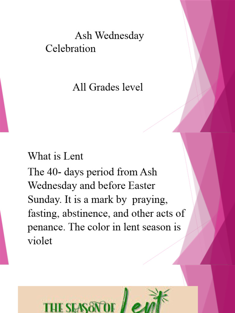 Ash Wednesday Presentation | PDF