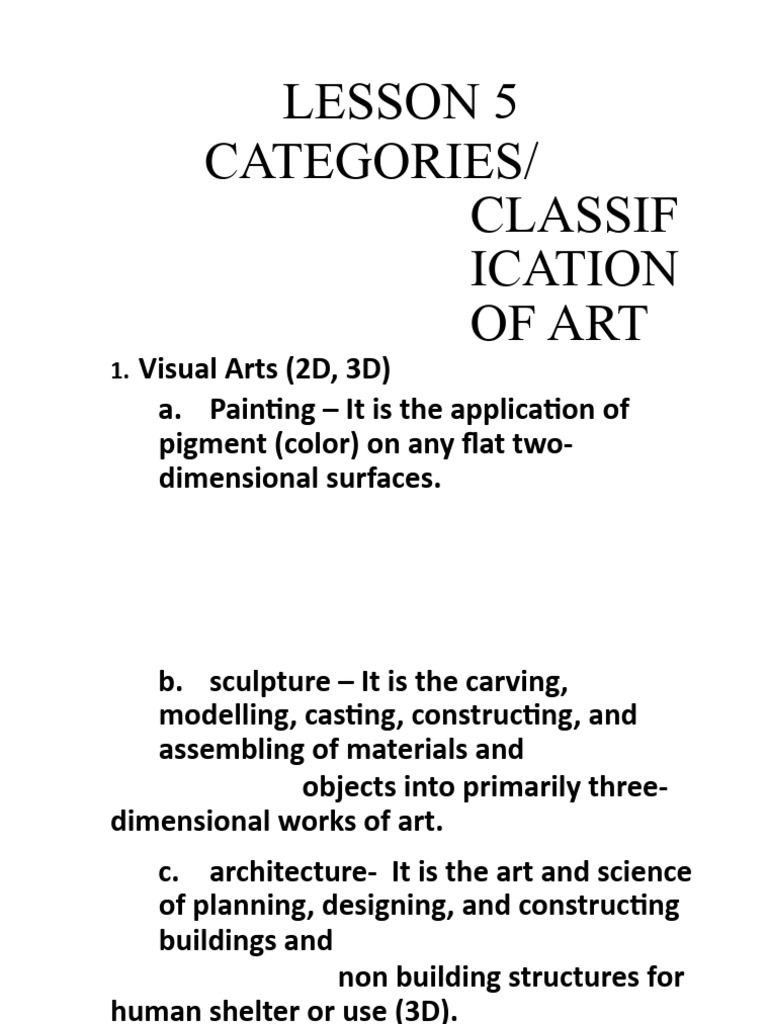 Art Classification and Analysis Guide | PDF | The Arts | Paintings