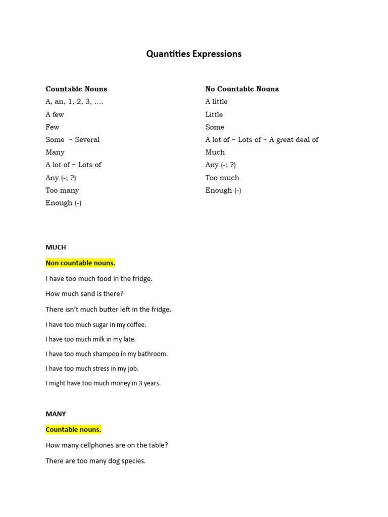 Quantities Expressions Clss | PDF