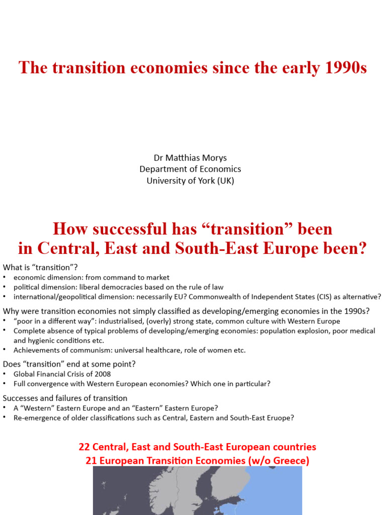 Transition Economies in Eastern Europe | PDF | Eastern Europe | Central ...