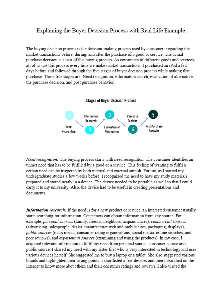 Buyer Decision Process | PDF | Business Process | Business