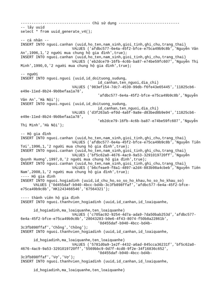 Create Query Dangky | PDF