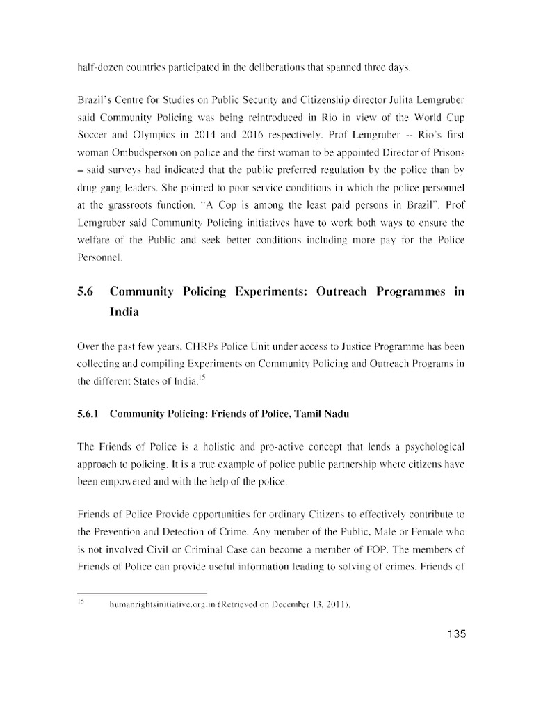 Community Policing in India | PDF