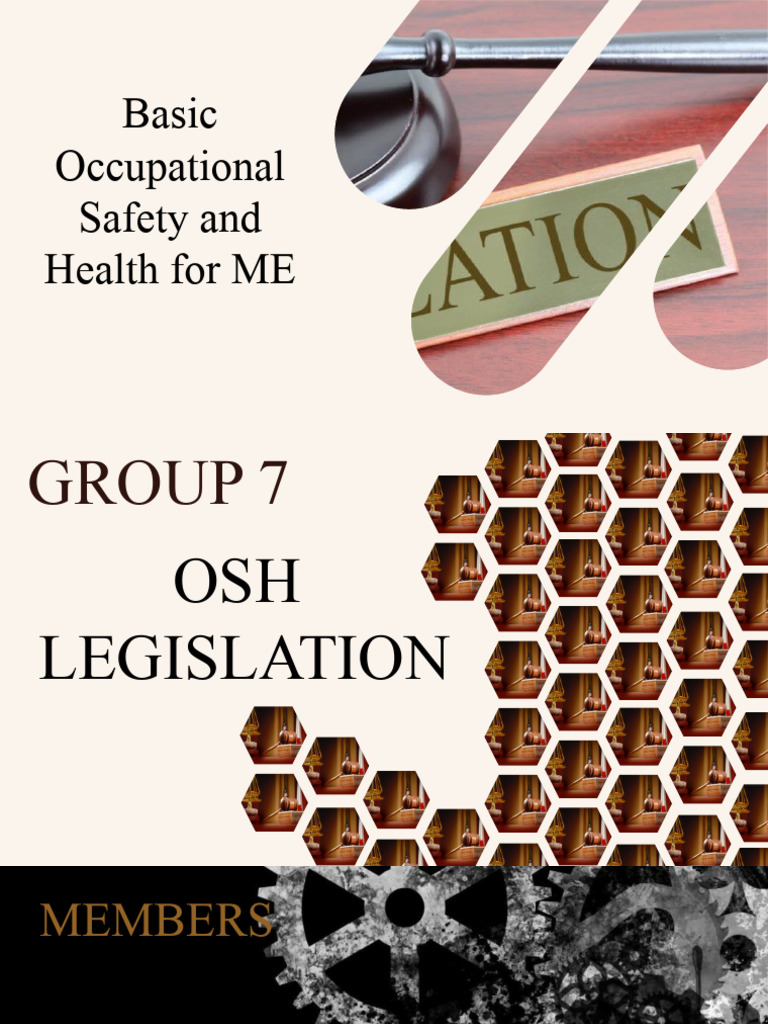 Group 7 - Osh Legislations | PDF | Occupational Safety And Health ...