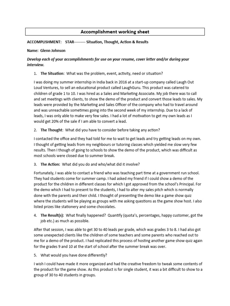 Accomplishment Sheet | PDF | Learning | Behavior Modification