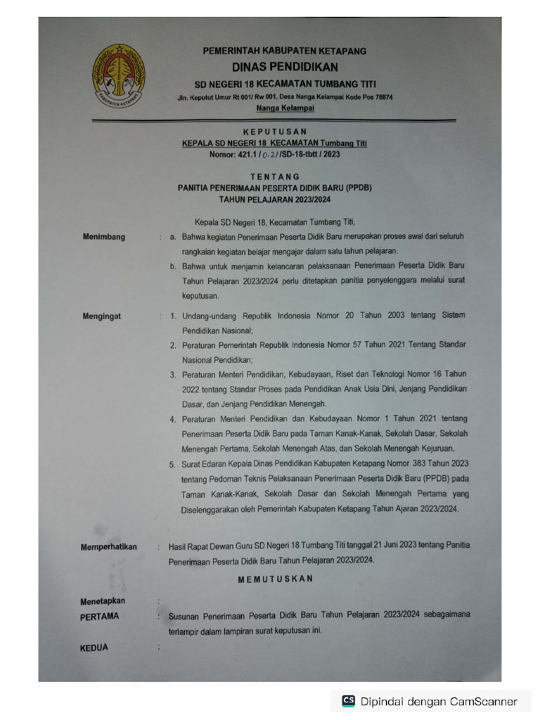 SK PPDB 2023-2024 | PDF