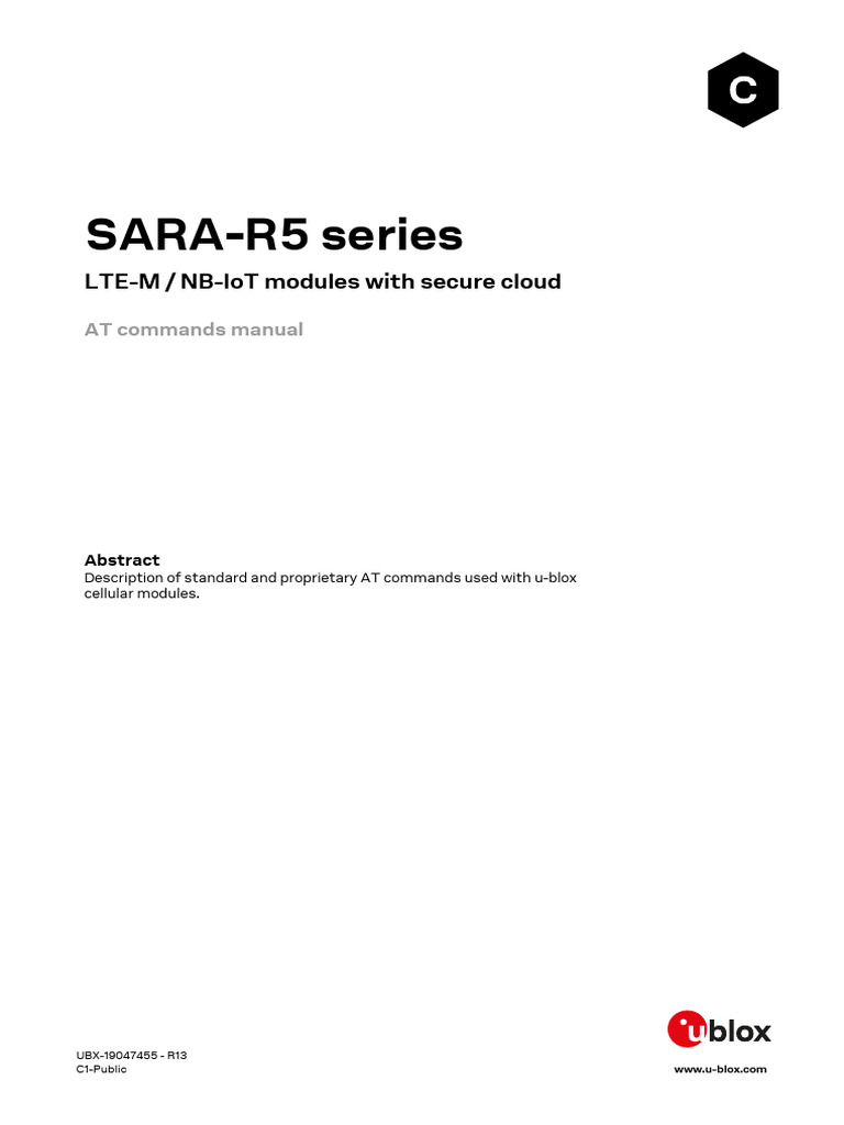 SARA-R5 ATCommands UBX-19047455 | PDF | Application Software | Electronics