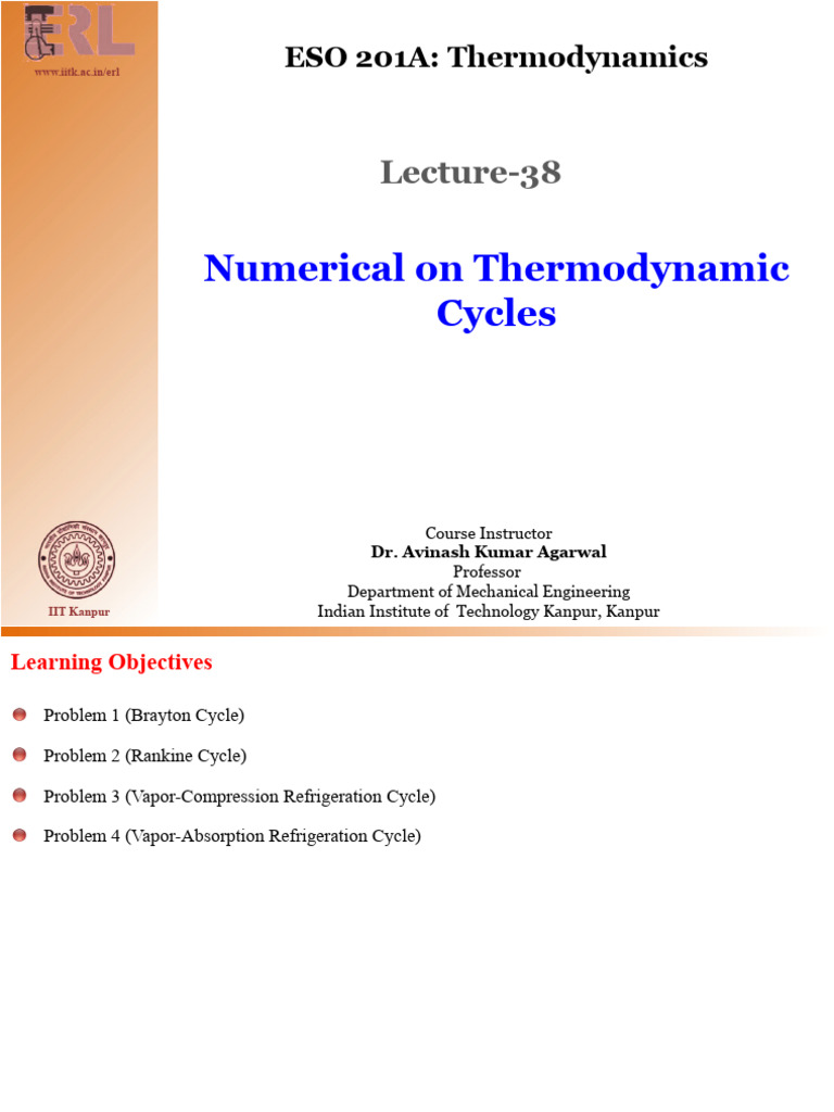 Lecture 36 - Rev (Numericals) | PDF | Refrigerator | Mechanical Engineering