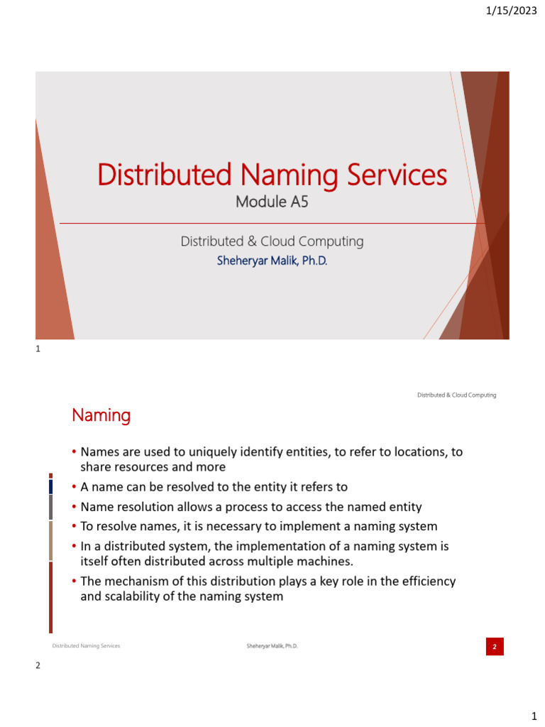 DCC - Module A5 - Distributed Naming Services | PDF | Domain Name System | Computing