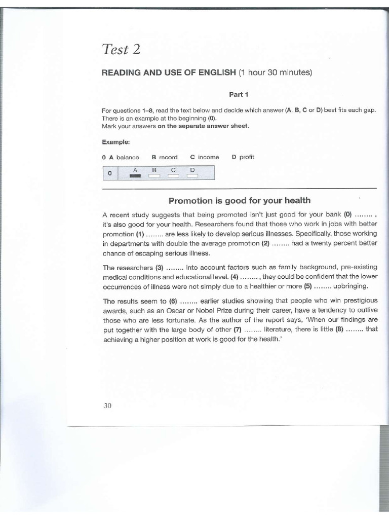 CAE Book 1 Test 2 | PDF