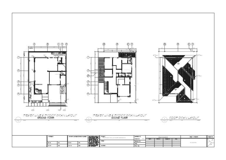 A B D A C C C A B C C A C A B C C: Sewer Line & Storm Drain Layout Roof ...