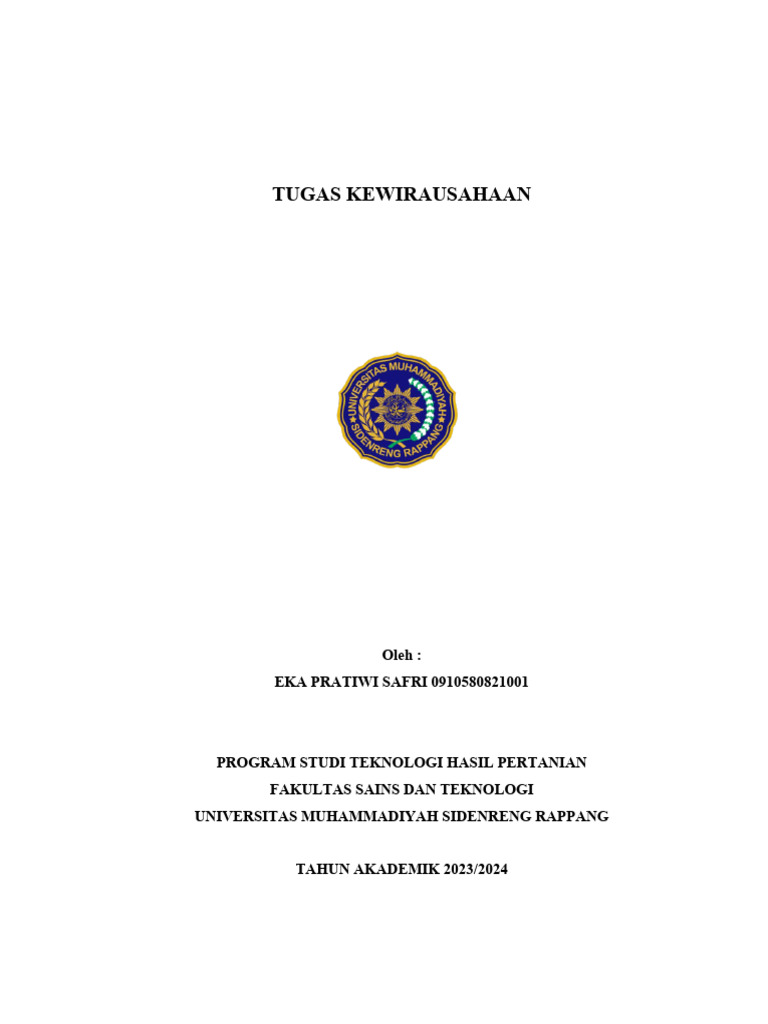 Tugas 1 KWH | PDF | Karier & Perkembangan | Bisnis