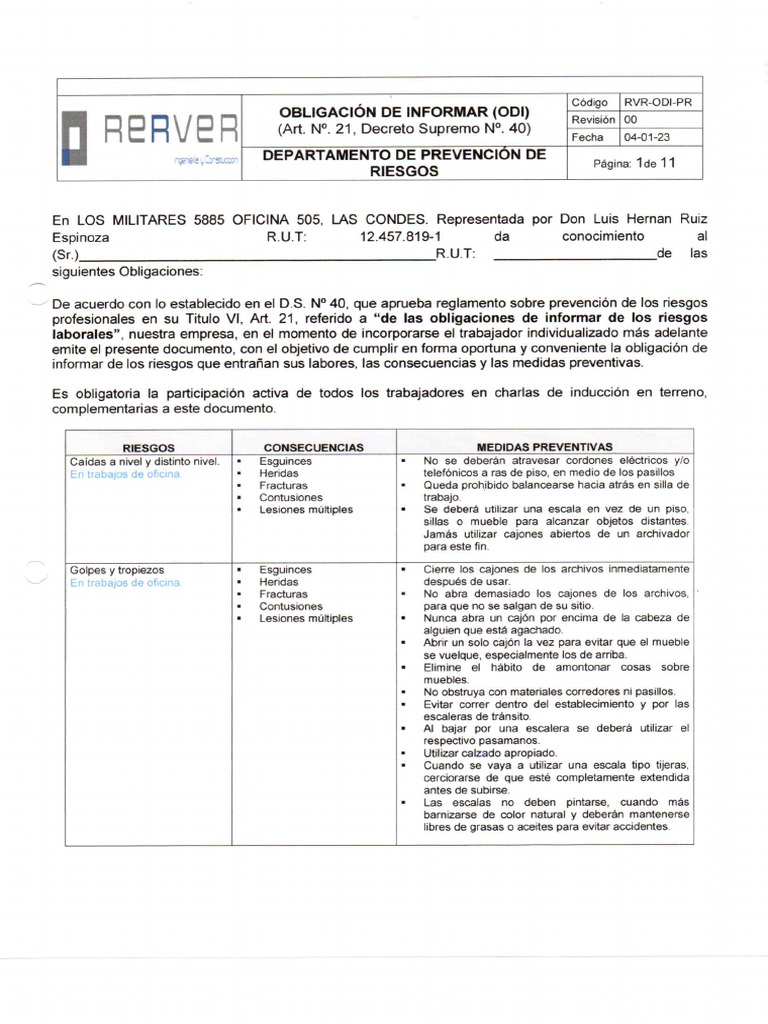 ODI General Rerver | PDF