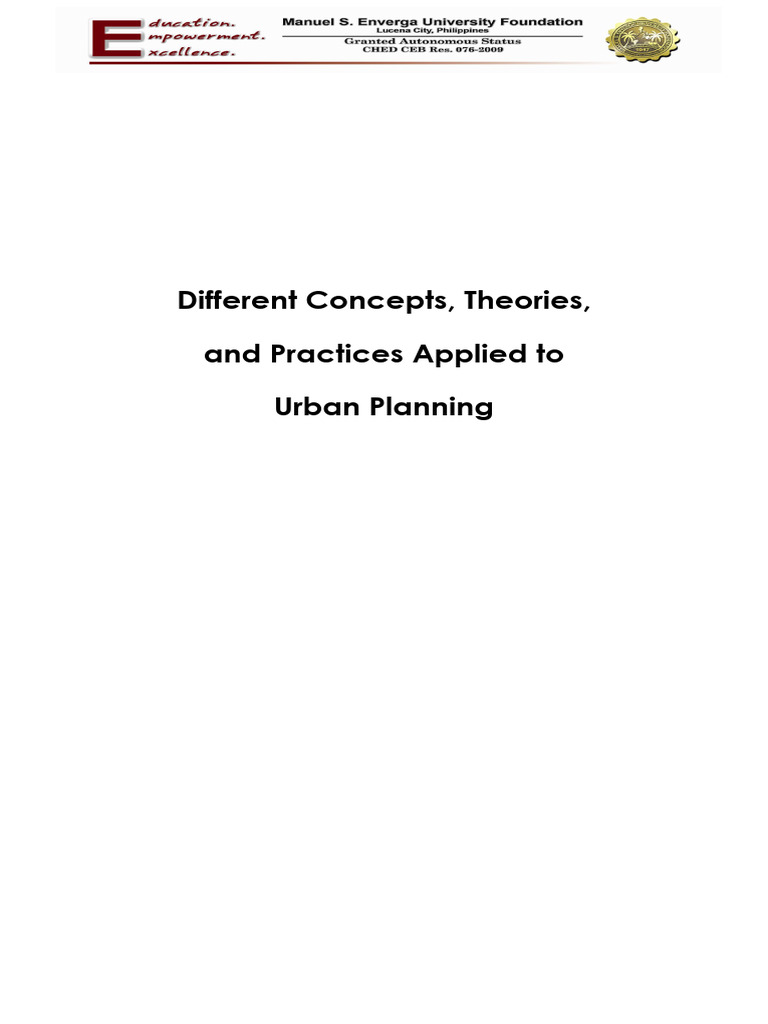 Urban Planning Theories | PDF