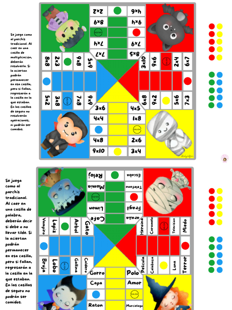 Juego de Parchís con Multiplicaciones | PDF