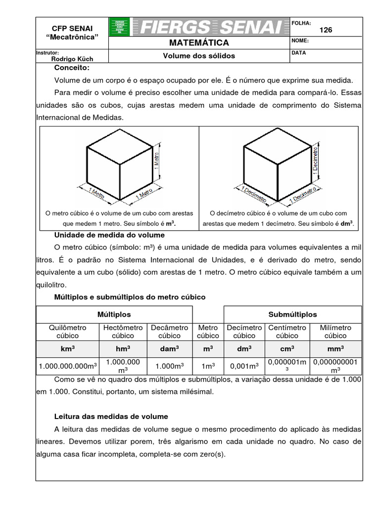 01 Volume Dos Solidos | PDF