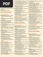 Pathfinder 2e Cheat Sheet | PDF