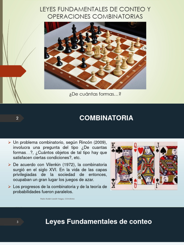 Leyes Fundamentales de Conteo y Operaciones Combinatorias | PDF ...