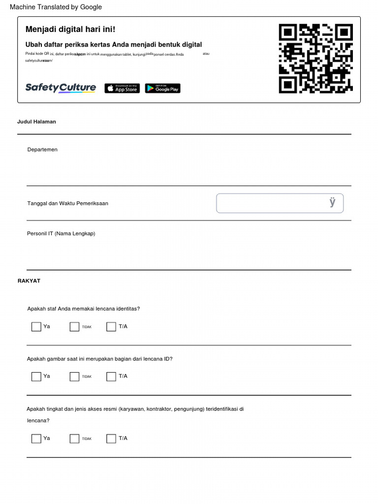 Cyber Security Checklist Safetyculture Pdf