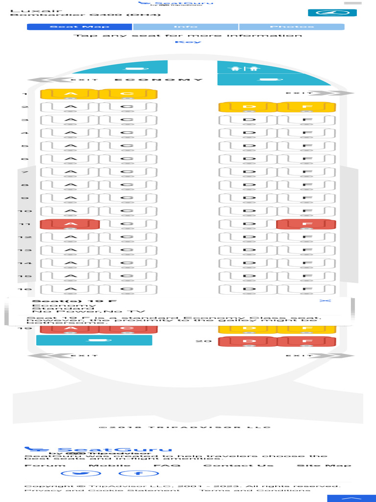 SeatGuru Seat Map Luxair - SeatGuru | PDF