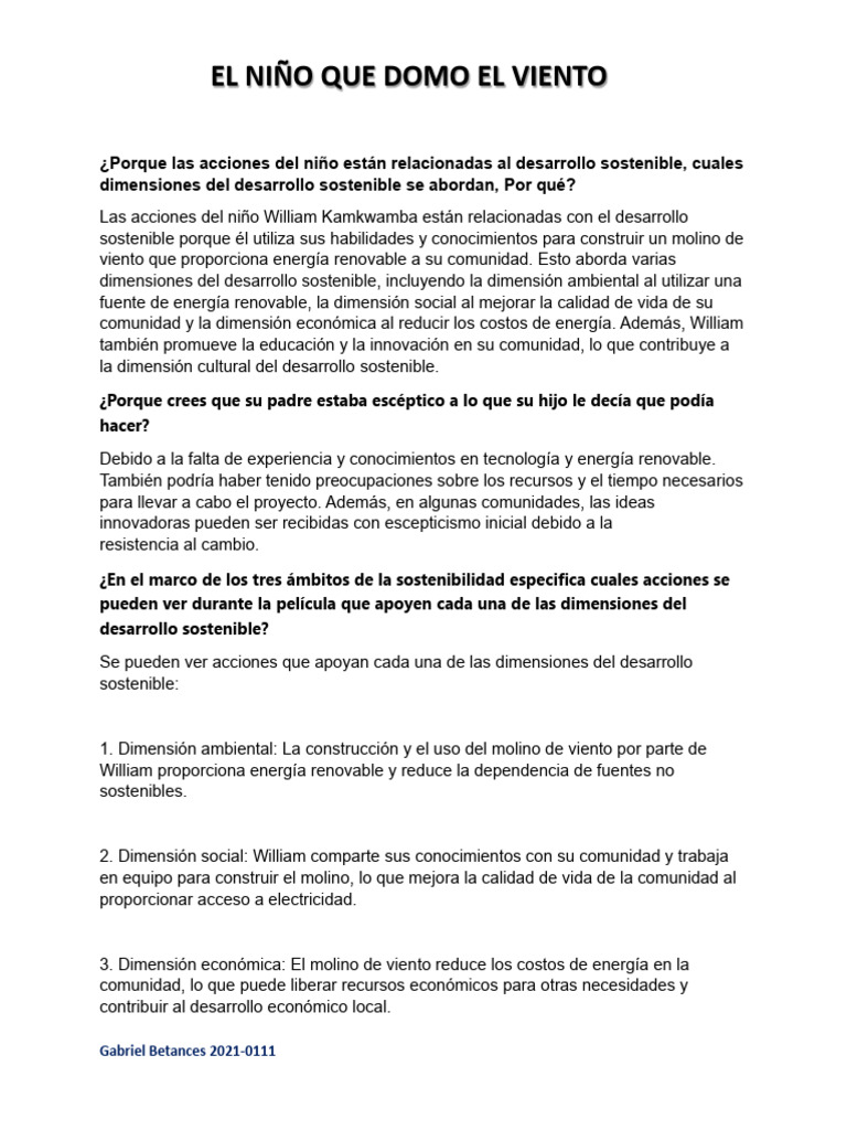 El Niño Que Domo El Viento | PDF
