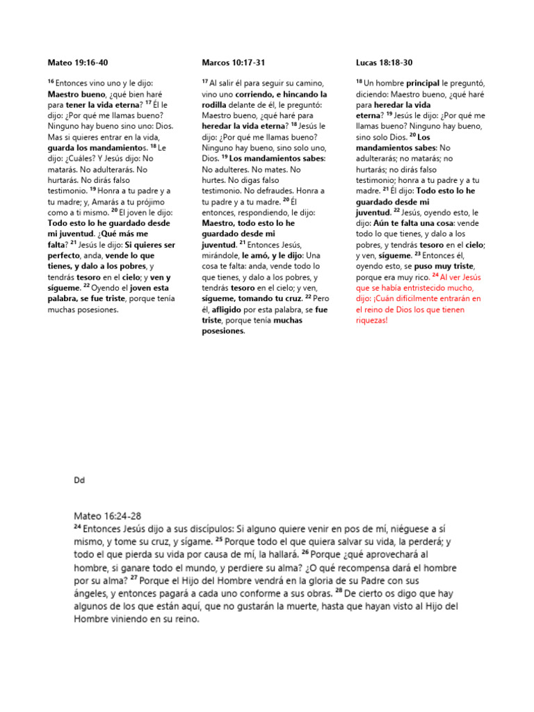 El Joven Rico | PDF | Vida eterna (cristianismo) | Jesús