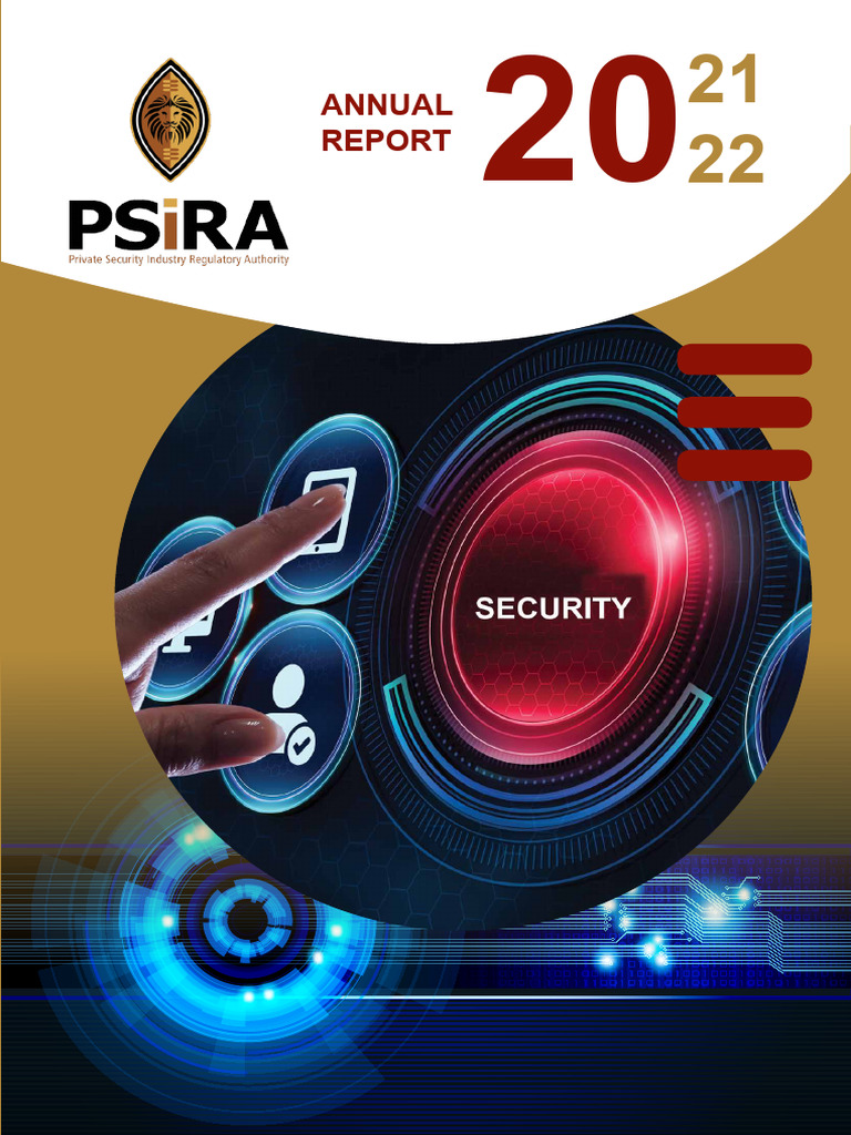 PSiRA Annual Report 2021-2022 | PDF | Governance | Regulatory Compliance