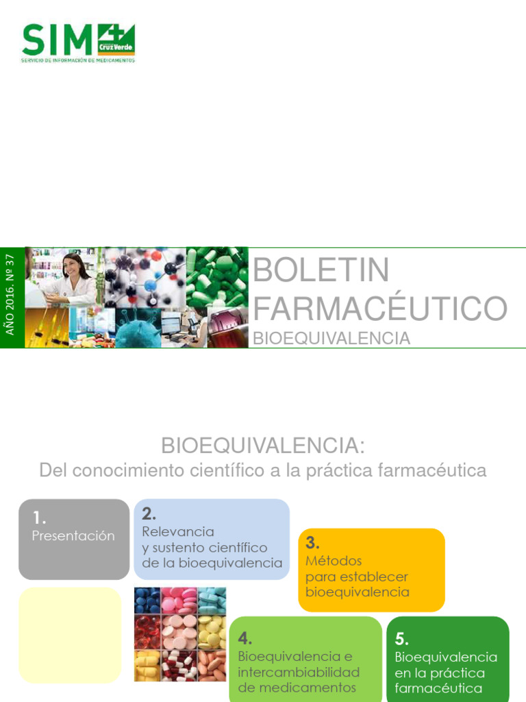 Boletín Bioequivalencia | PDF | Medicamentos con receta | Droga generica