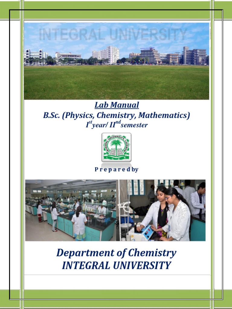 Chemistry-B.sc. PCM II Sem Lab Manuals | Download Free PDF ...