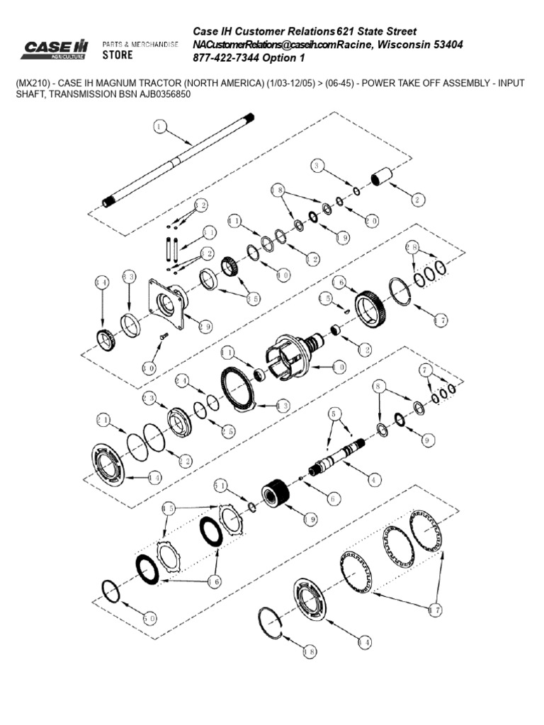 Power Take Off Assembly - Input Shaft, Transmission BSN Ajb0356850233 ...