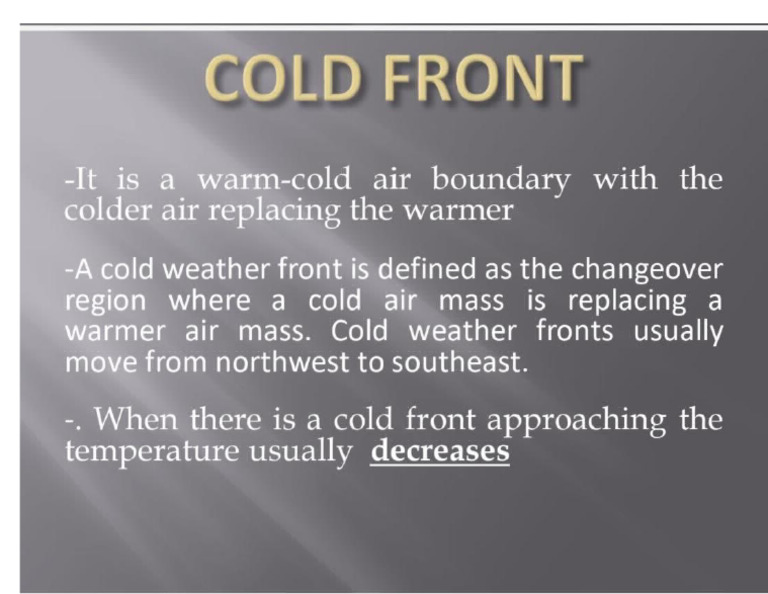 Cold Front | PDF