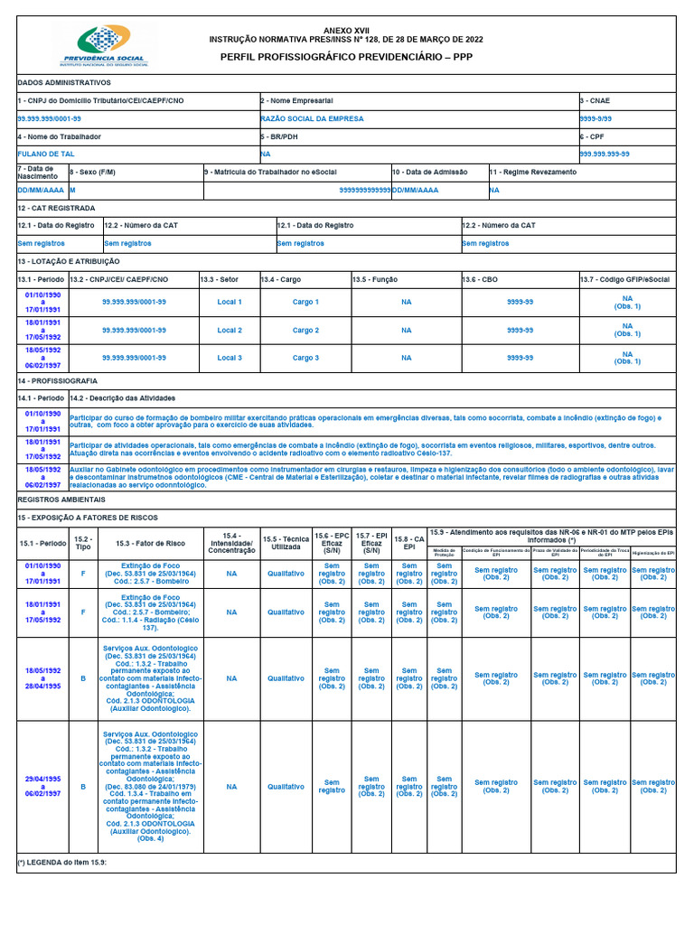 PPP - Modelo PRESINSS #128 | PDF