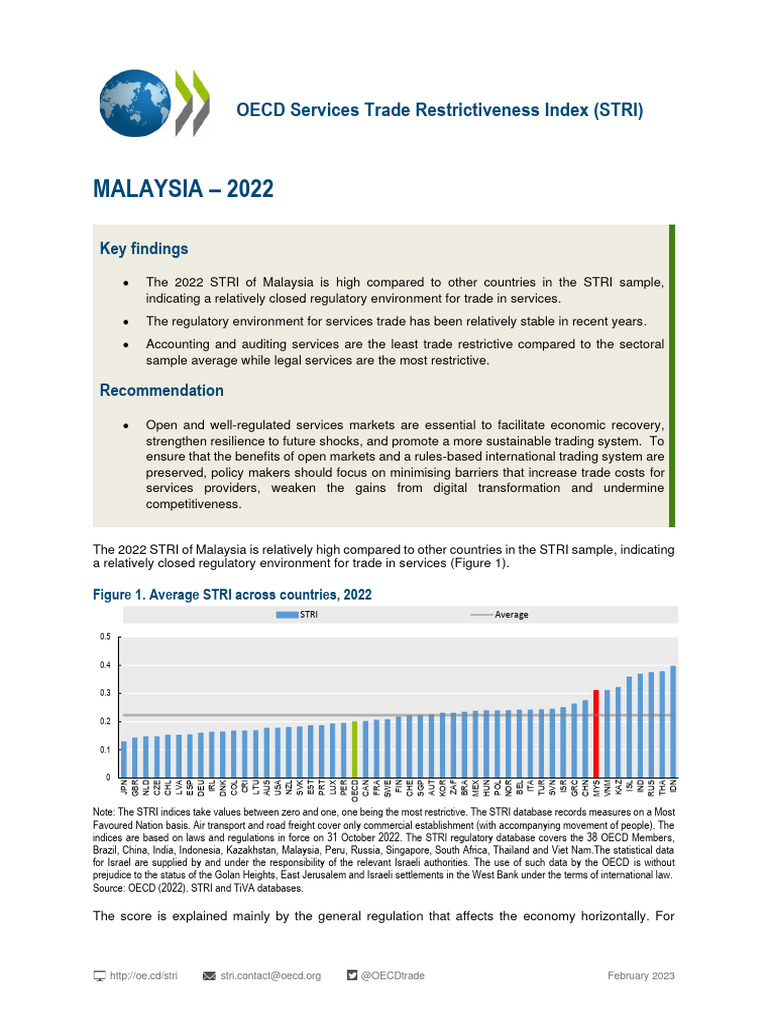 Oecd Stri Country Note Mys | PDF | Logistics | Warehouse