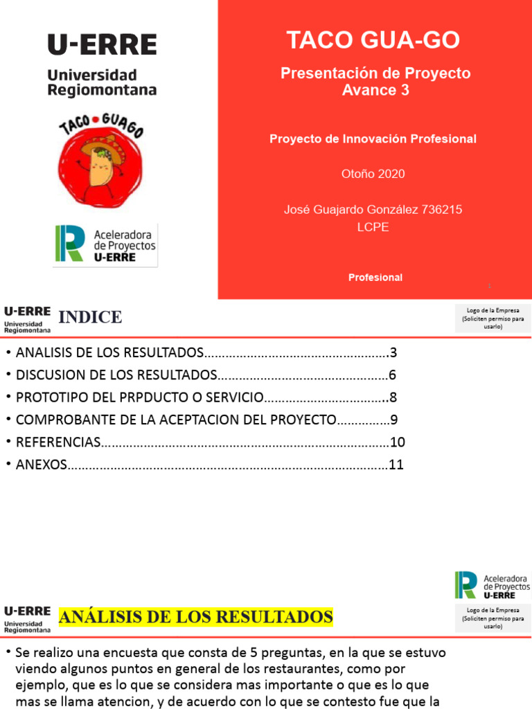 PLANTILLA AVANCE 3 Proyecto de Innovacion Profesional Coach Diego RDZ (2) - Reparado | PDF ...