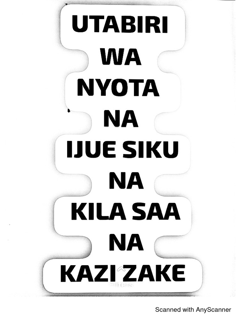 Utabiri Wa Nyota Na Ijue Siku Na Kila Saa Na Kazi Zake | PDF