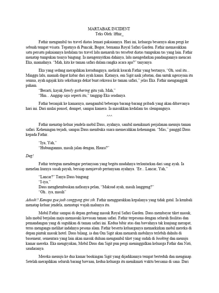 Martabak Incident (Blom) | PDF