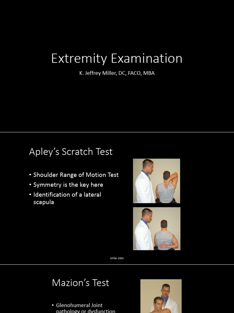 Extremity Examination | PDF | Knee | Shoulder