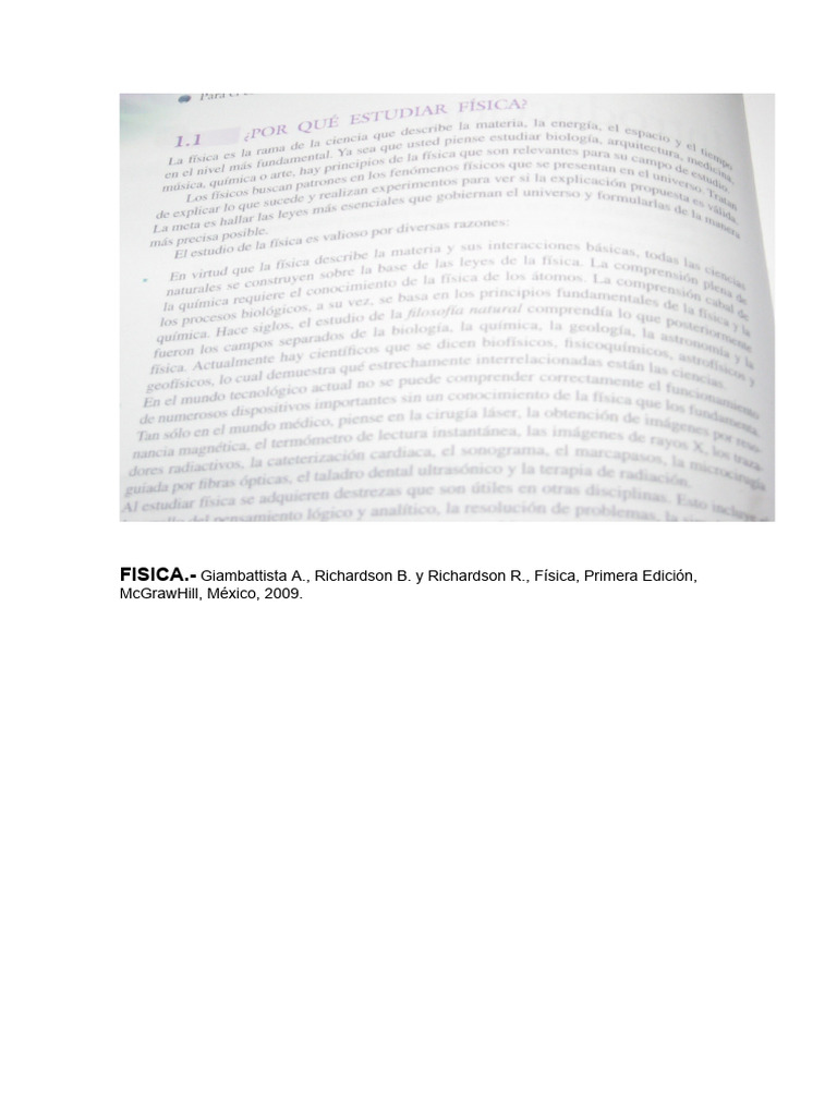 Fisica.-: Giambattista A., Richardson B. Y Richardson R., Física, Primera Edición, Mcgrawhill ...