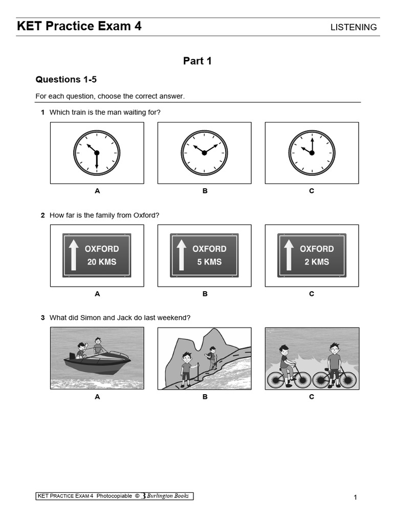 Ket Exam 4 Listenig | PDF