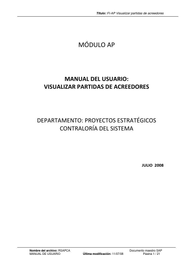 Visualizarpartidasdeacreedor | PDF | Archivo de computadora | Point and Click